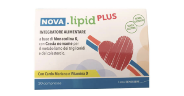 Nova Lipid Plus 30 compresse Integratore per il colesterolo con Monocolina K
